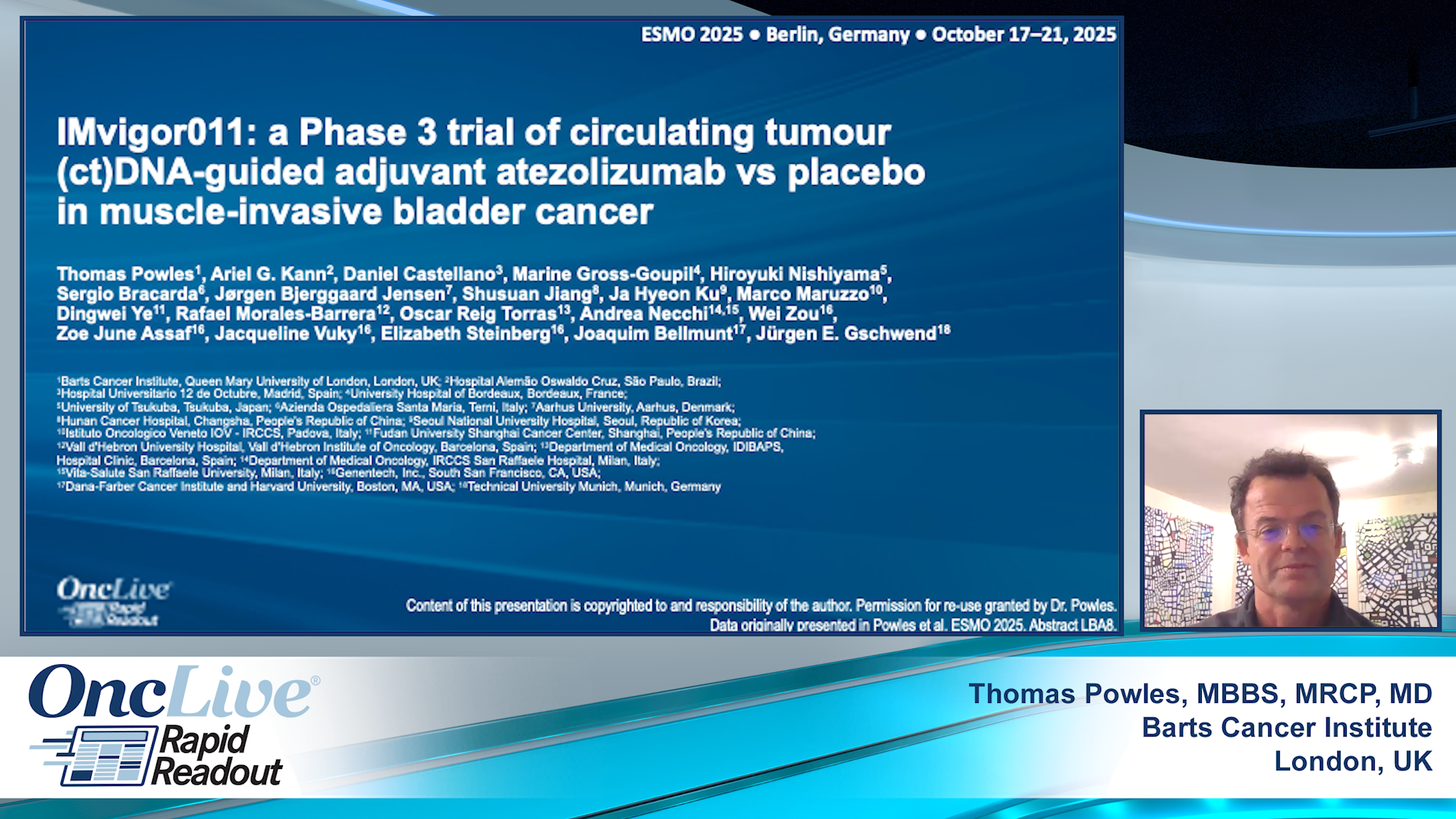 IMvigor011: A Phase 3 Trial of Circulating Tumour (ct)DNA-Guided ...