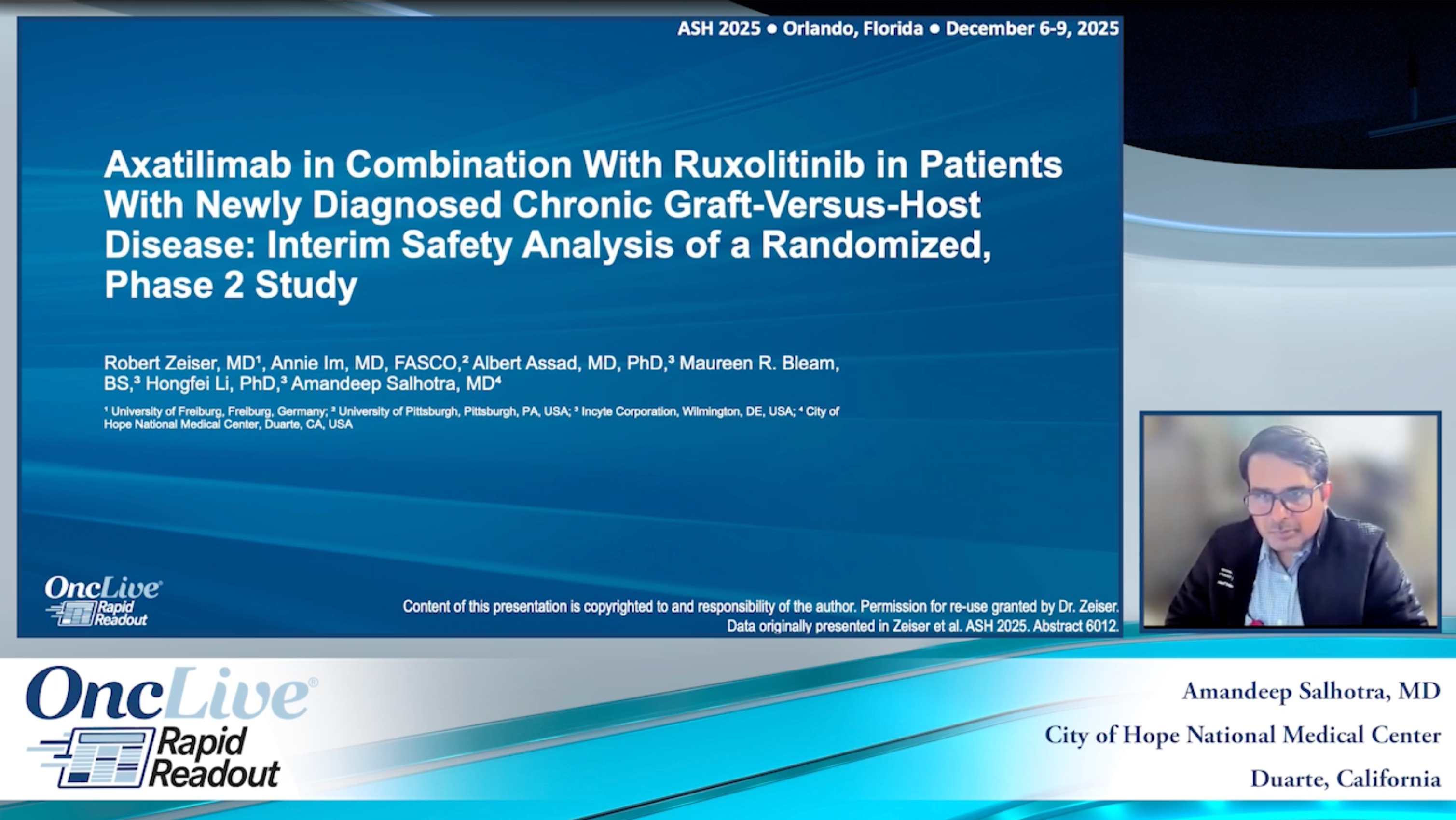Axatilimab in combination with ruxolitinib in patients with newly ...