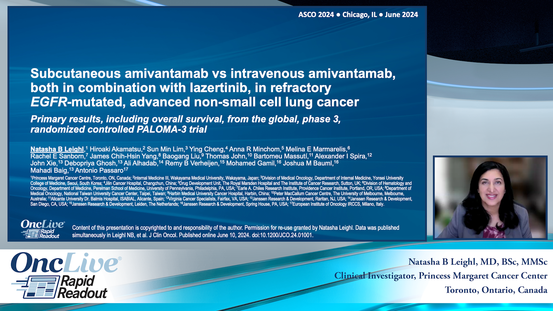 Subcutaneous Amivantamab vs Intravenous Amivantamab, Both in ...