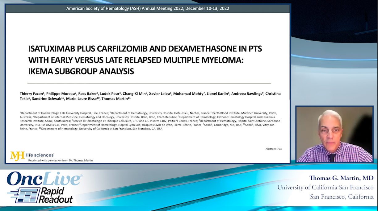 Isatuximab Plus Carfilzomib and Dexamethasone in Relapsed Multiple Myeloma Patients With High ...