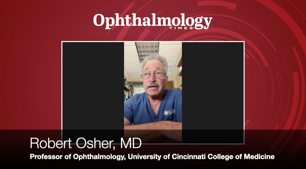 ESCRS Lifetime Achievement award recipient Robert Osher, MD, reflects ...