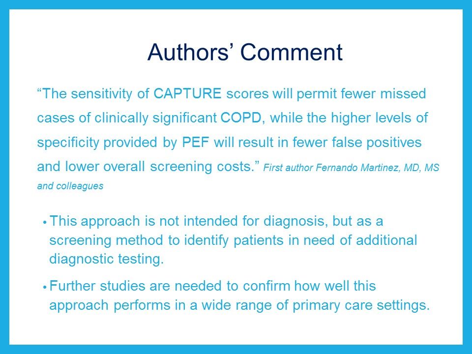 Amplified COPD Screening for Primary Care