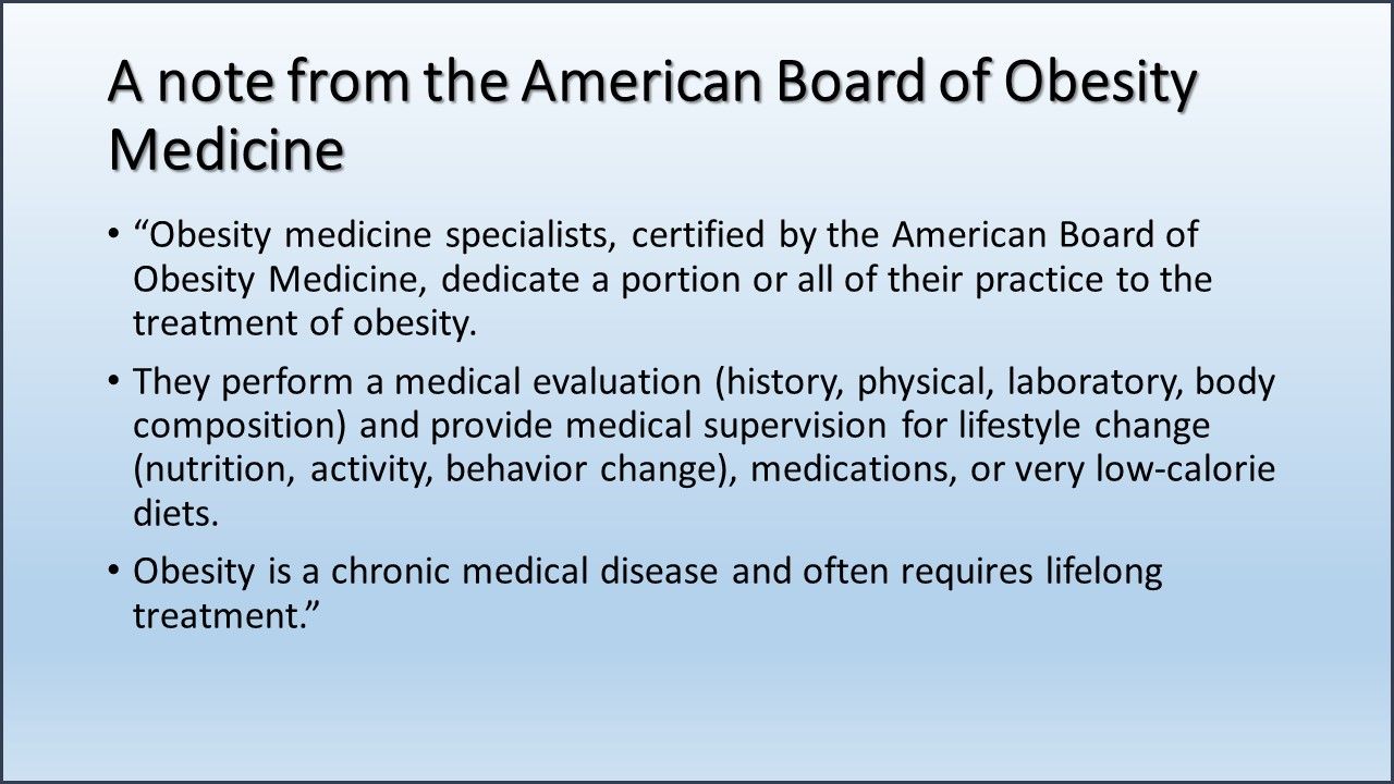 Updated Pediatric and Adult Obesity Algorithm