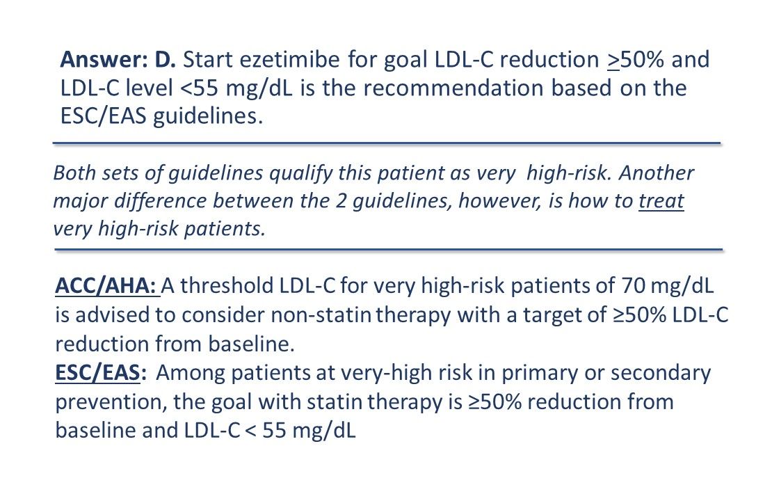 AHA/ACC & ESC/EAS Lipid Guidelines: Compare & Contrast Quiz | Patient ...