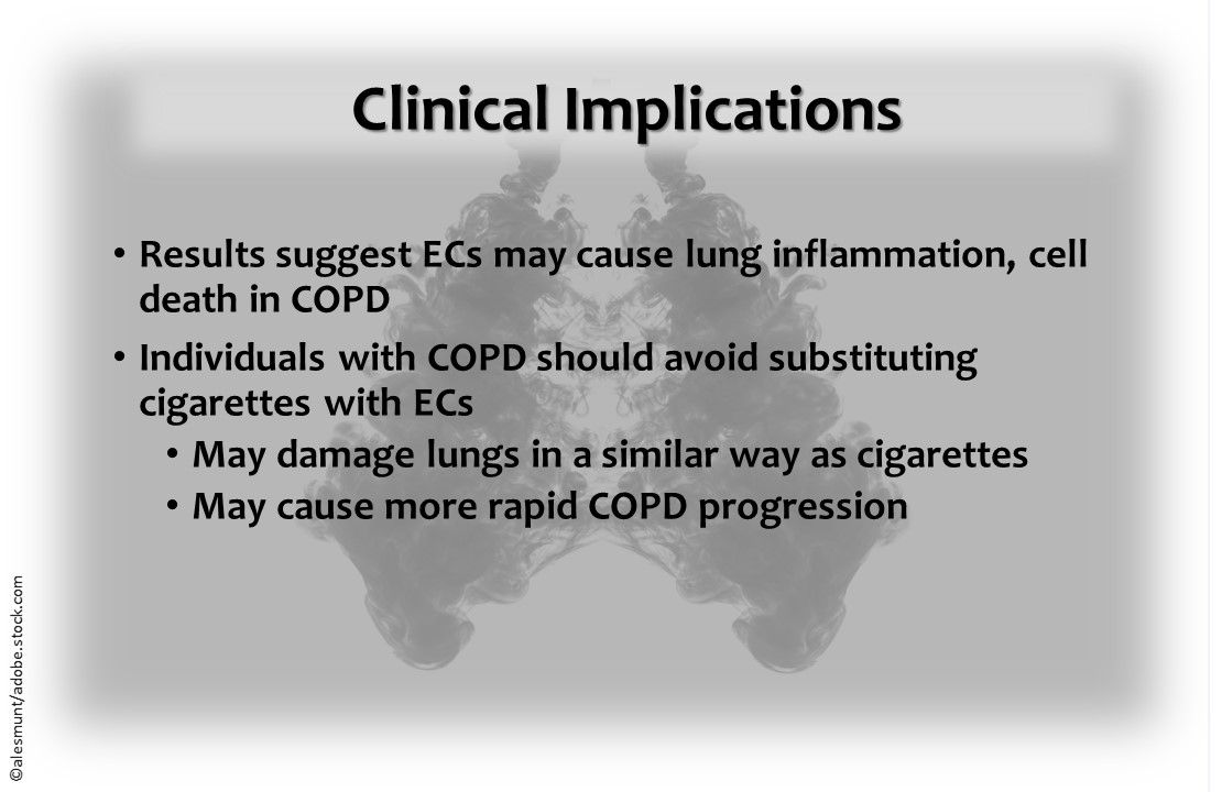 E-cigarettes May Worsen COPD