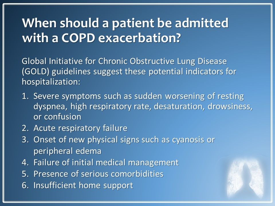 Exasperated Copd