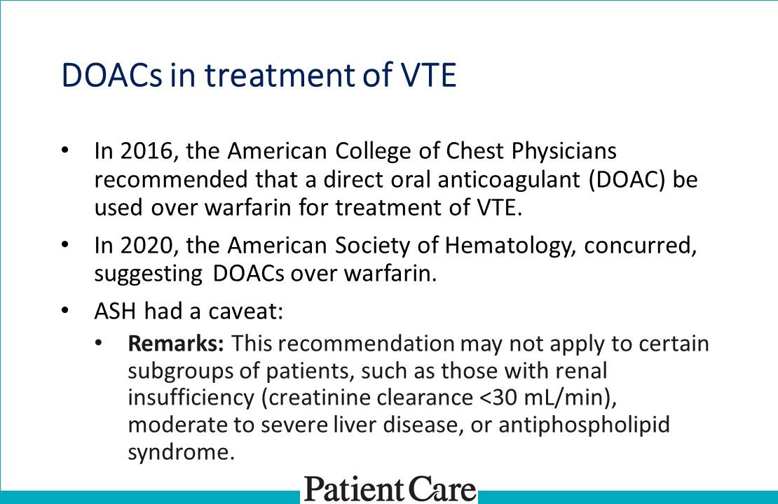 ACP: DOAC Dos and Don'ts Primer with Stephan Moll, MD