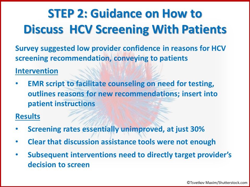 How to Improve HCV Screening Rates: A 6-Step QI Experience