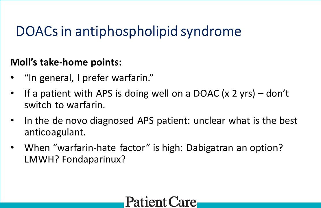 ACP: DOAC Dos and Don'ts Primer with Stephan Moll, MD