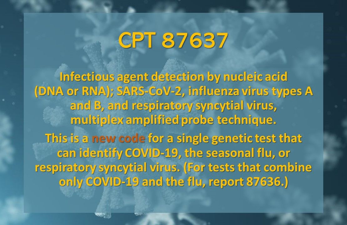 Billing codes for COVID-19, other respiratory viruses