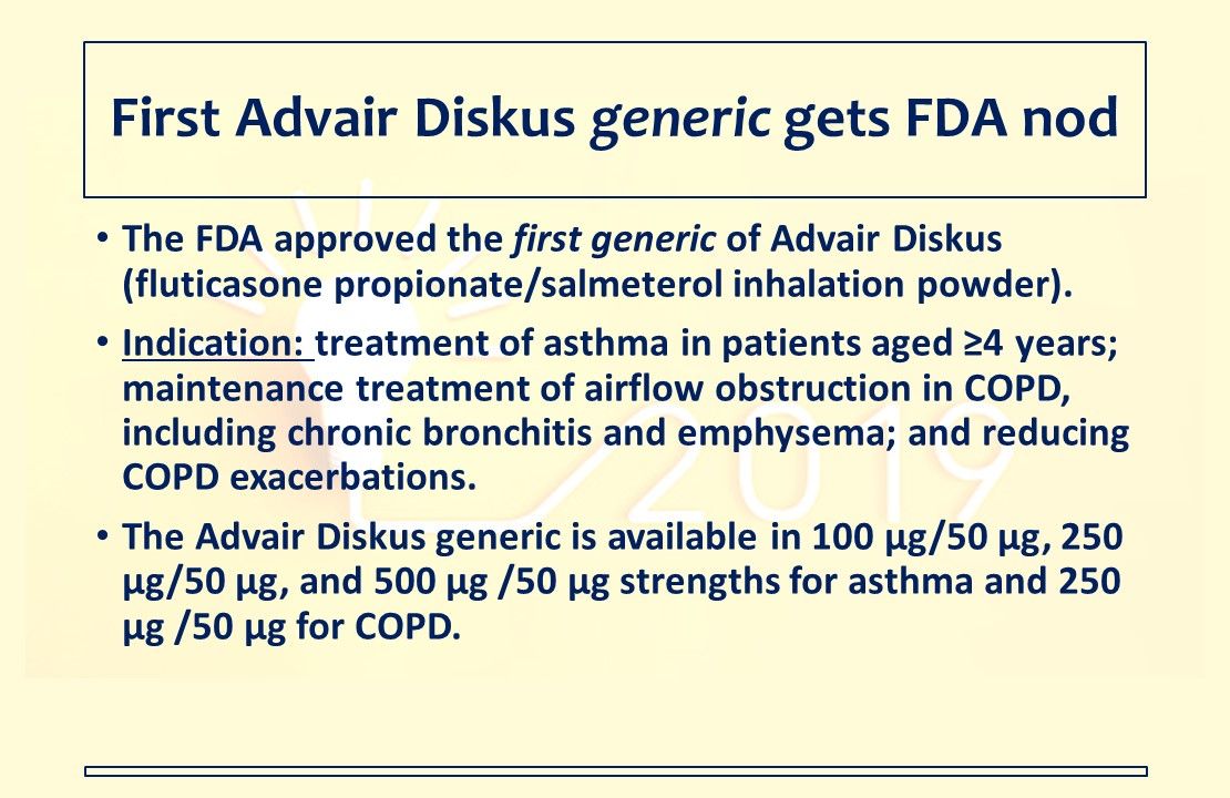 Good News For Patients With Asthma Or Copd Generic Advair