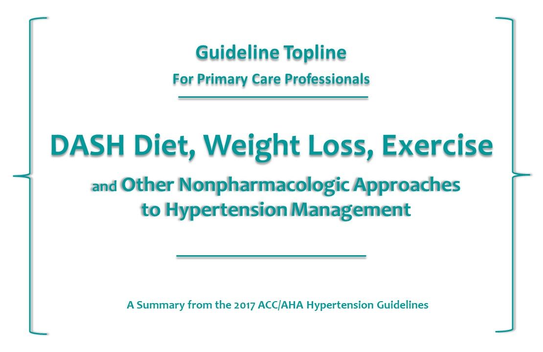 DASH Diet, Weight Loss, Exercise and Other Nondrug Strategies to Manage ...
