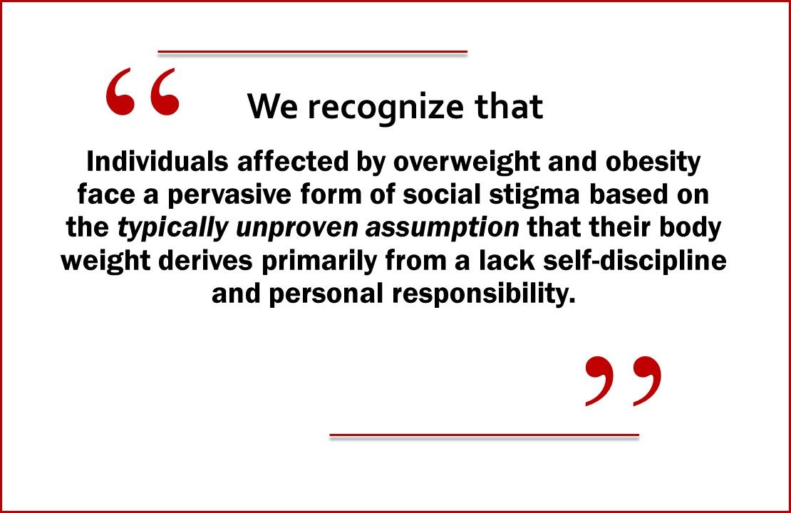 New Pledge to Abolish Pernicious Obesity Stigma
