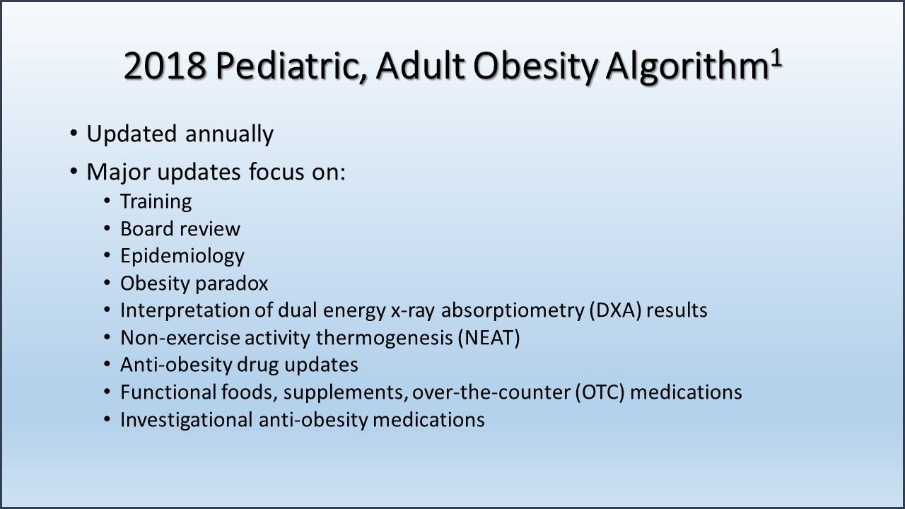 Updated Pediatric and Adult Obesity Algorithm