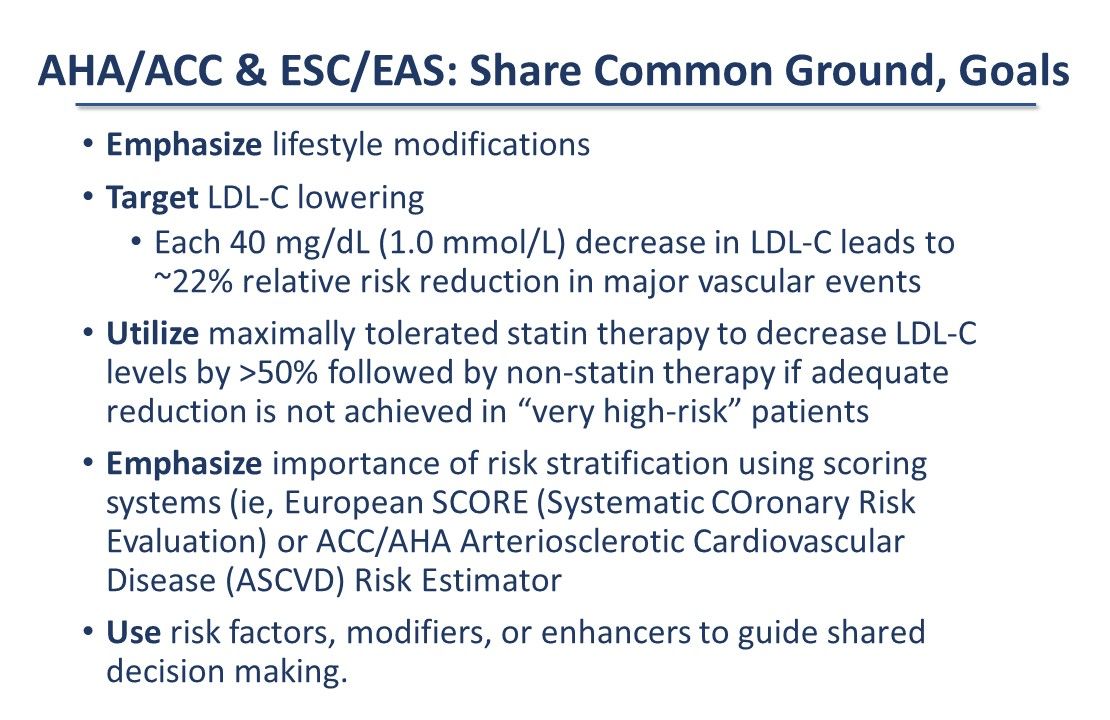 AHA/ACC & ESC/EAS Lipid Guidelines: Compare & Contrast Quiz | Patient ...