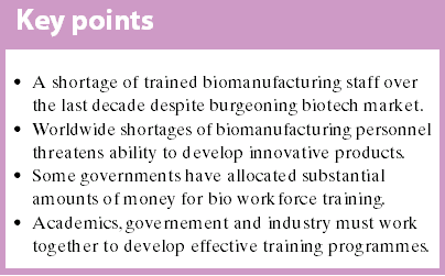 Training the Biomanufacturing Workforce