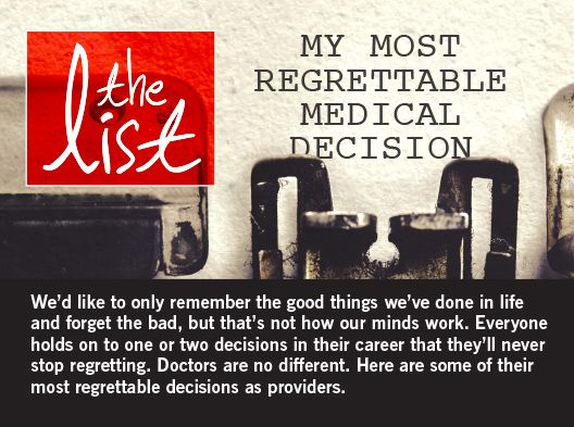 Physicians Share Their Biggest Regrets in Medicine
