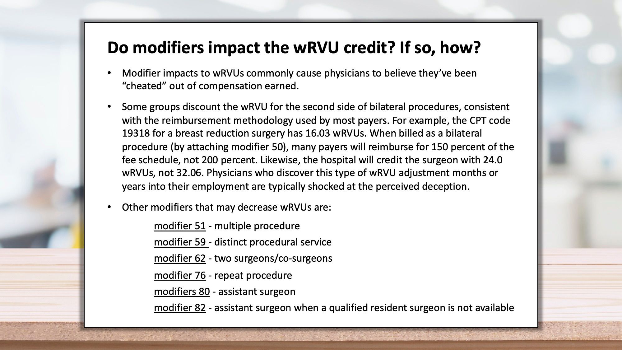Five questions to ask about wRVU compensation