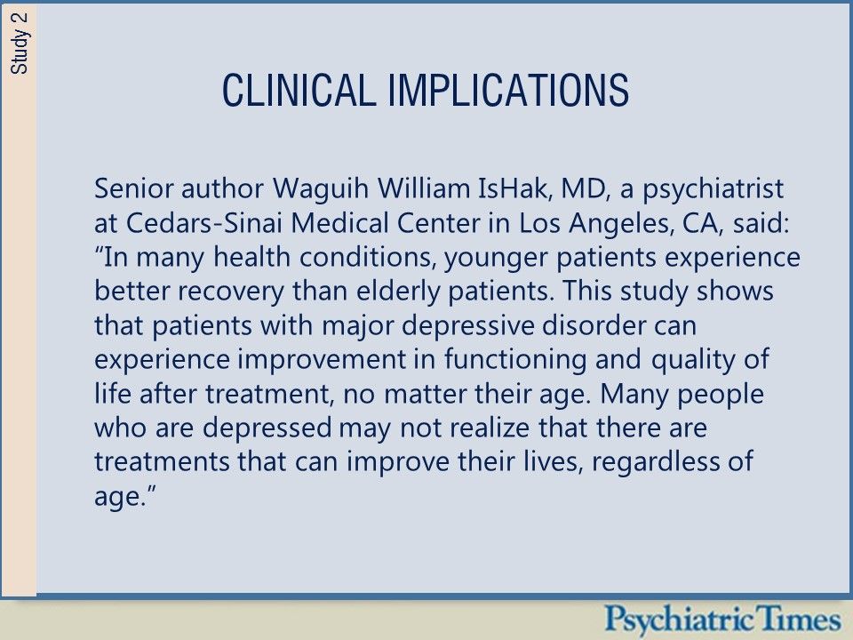 What’s New in the Treatment of MDD?