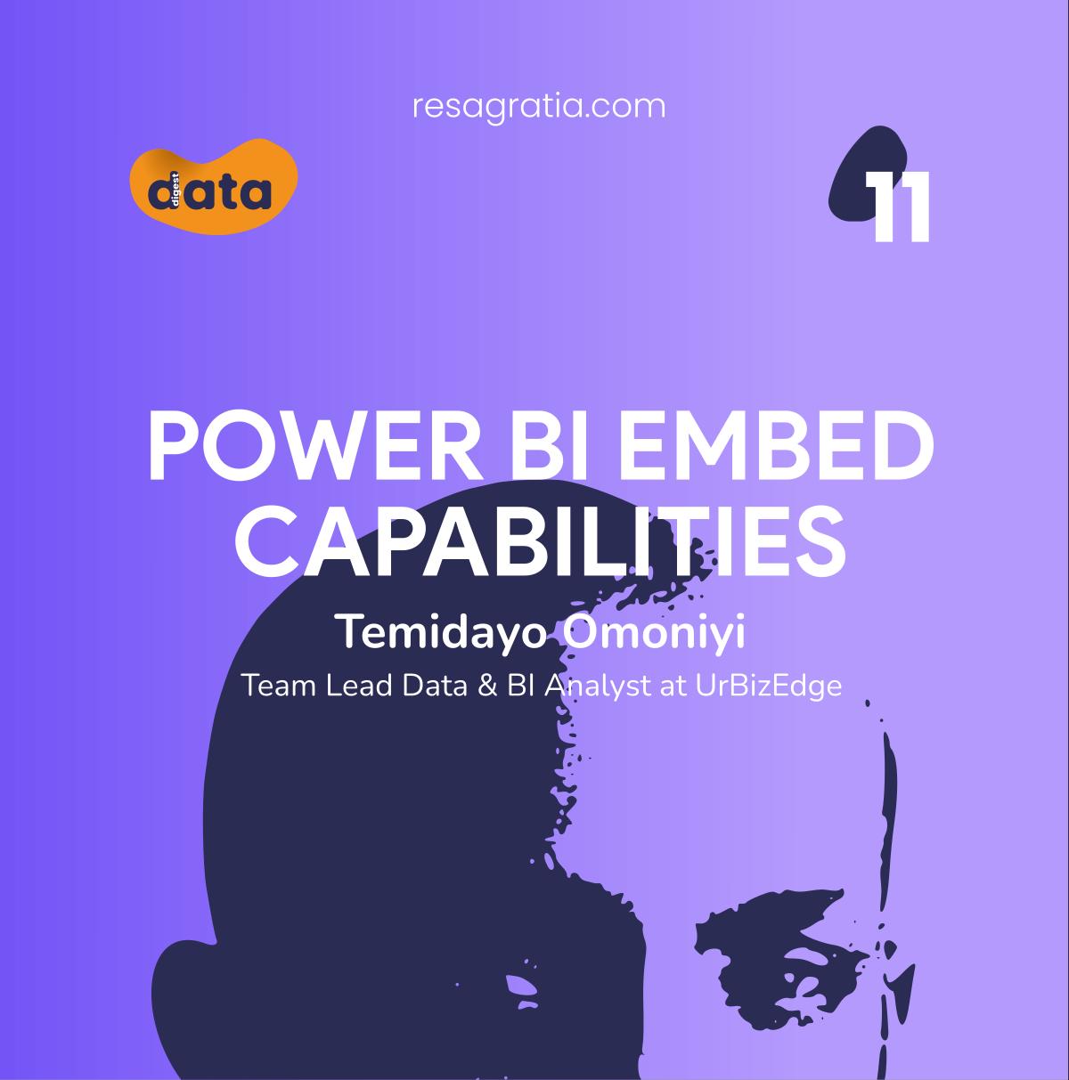 Power BI Embed Capabilities | Resagratia