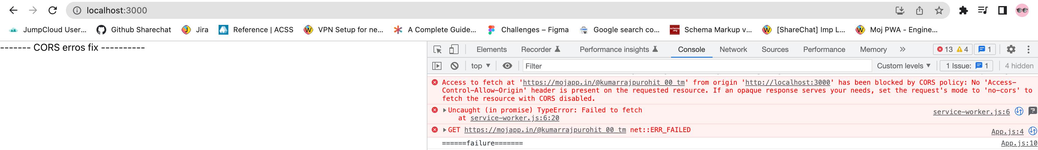 ShareChat Blog - Bypassing CORS errors in development ShareChat Blog - Bypassing CORS errors in development
