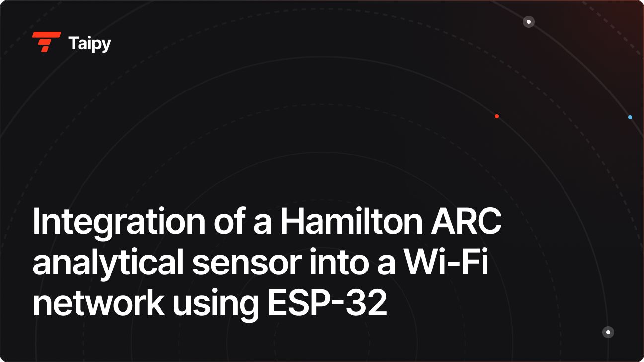 Integration of a Hamilton ARC analytical sensor into a Wi-Fi network ...