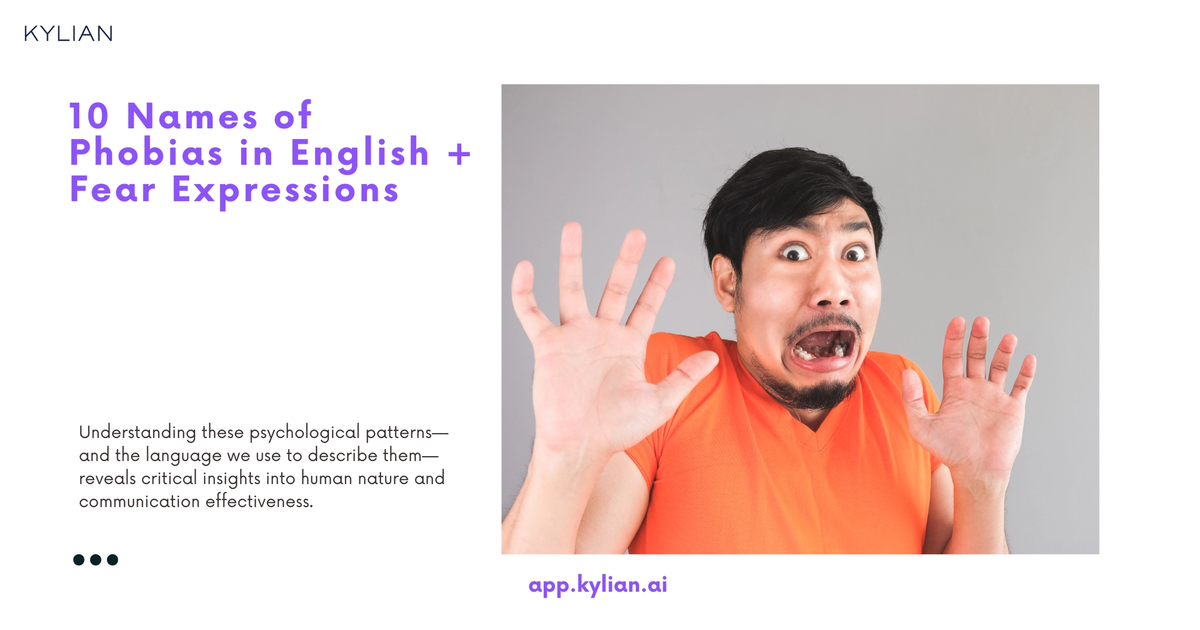 10 Names of Phobias in English + Fear Expressions