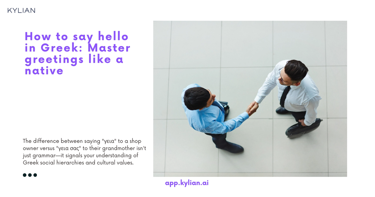 How to say hello in Greek: Master greetings like a native