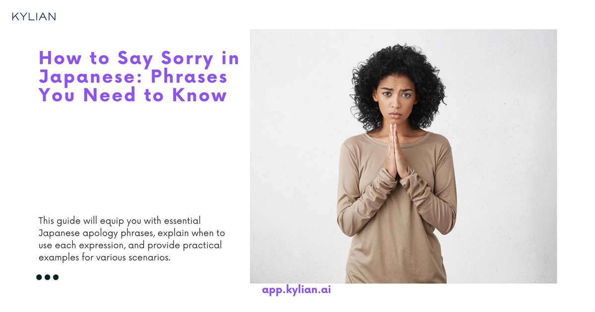 How to Say Sorry in Japanese: Phrases You Need to Know