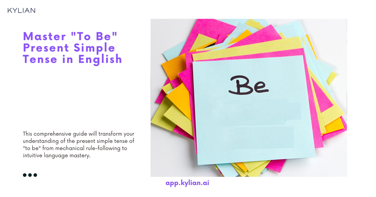 Master "To Be" Present Simple Tense in English