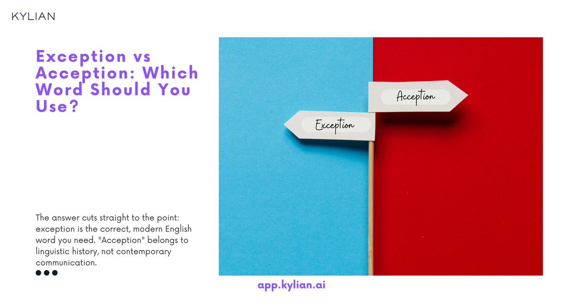 Acception or Exception | Learn English