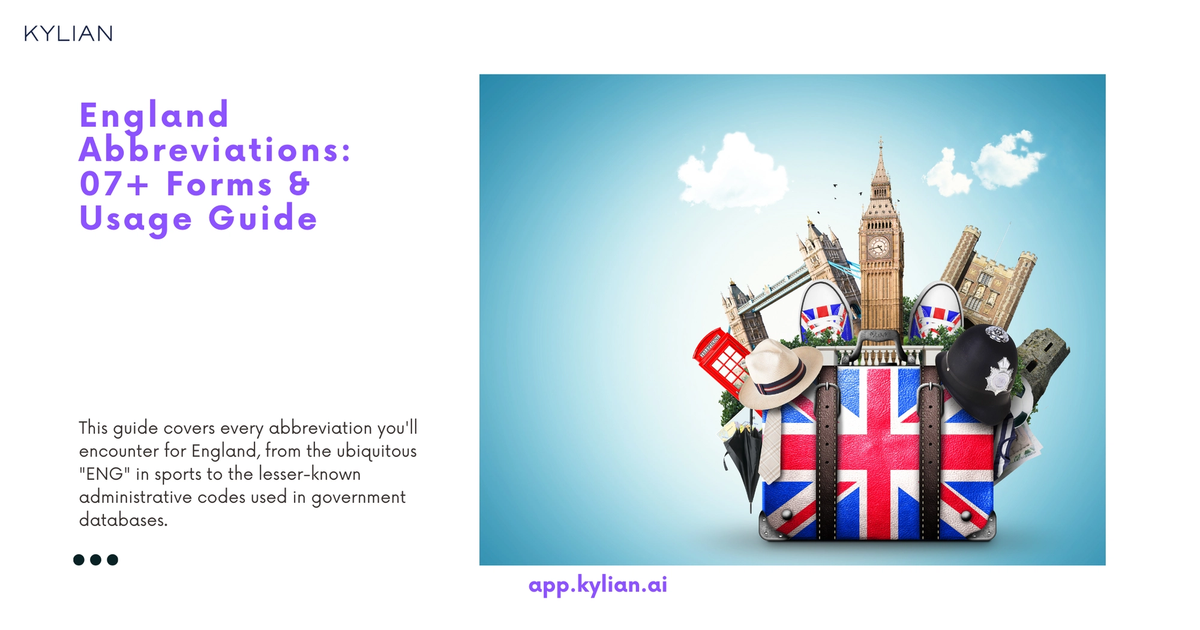 Abbreviation for England | Learn English