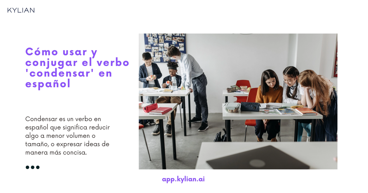 Cómo se conjuga el verbo "condensar" en Español?