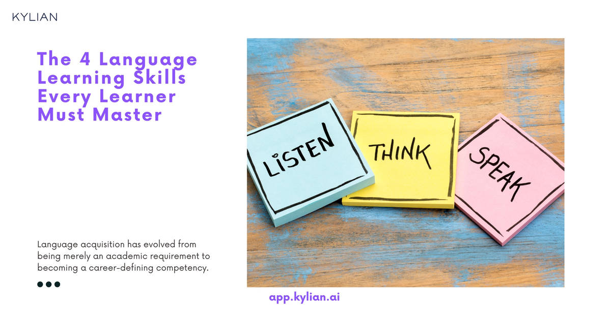 The Main 4 skills to learn a language