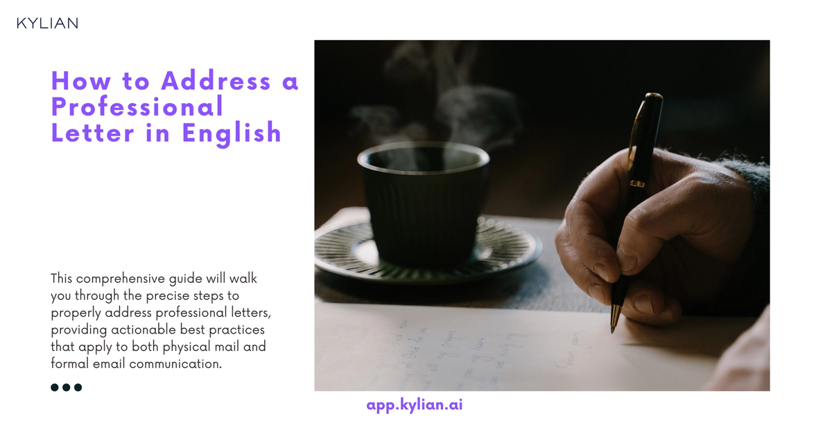 How to Address a Professional Letter in English