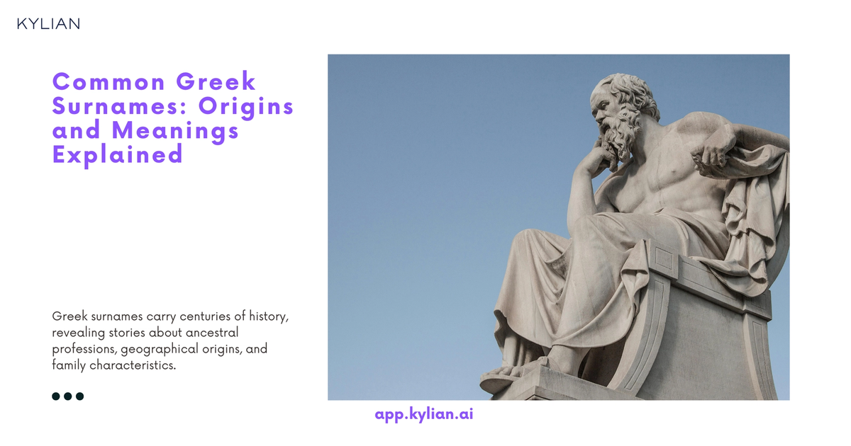 Common Greek Surnames: Origins and Meanings Explained