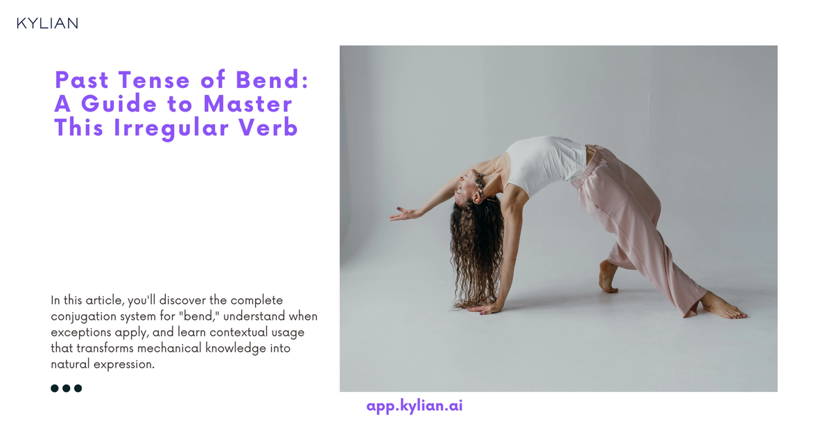 Past Tense of Bend | Learn English