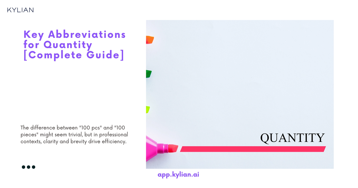 Key Abbreviations for Quantity [Complete Guide]