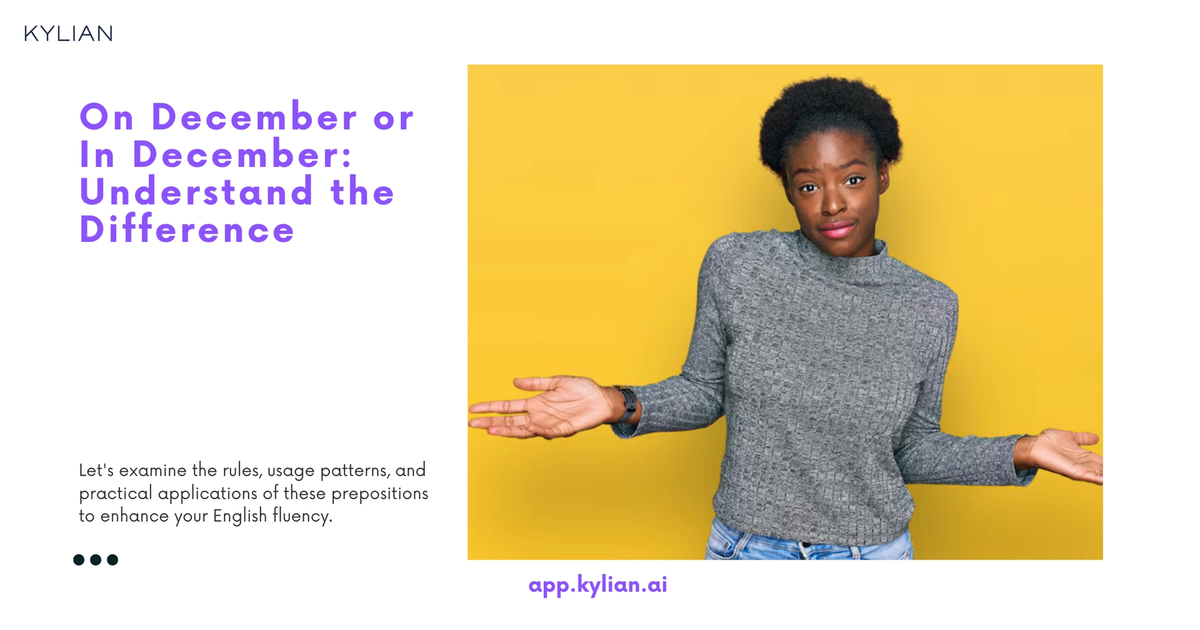On December or In December: Understand the Difference