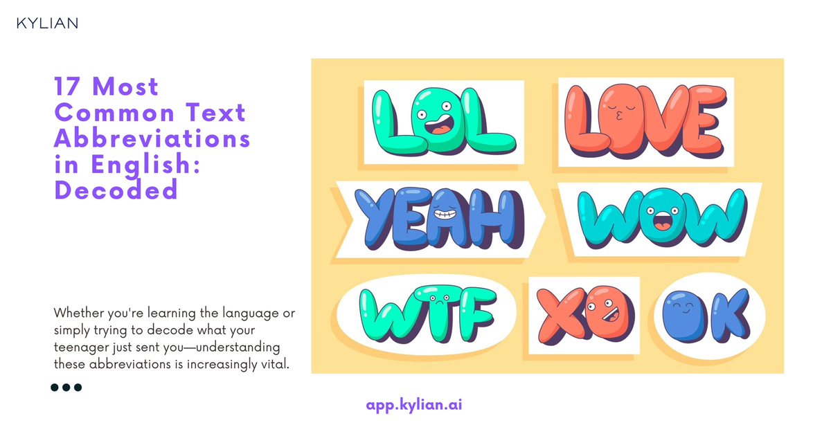17 Most Common Text Abbreviations in English: Decoded