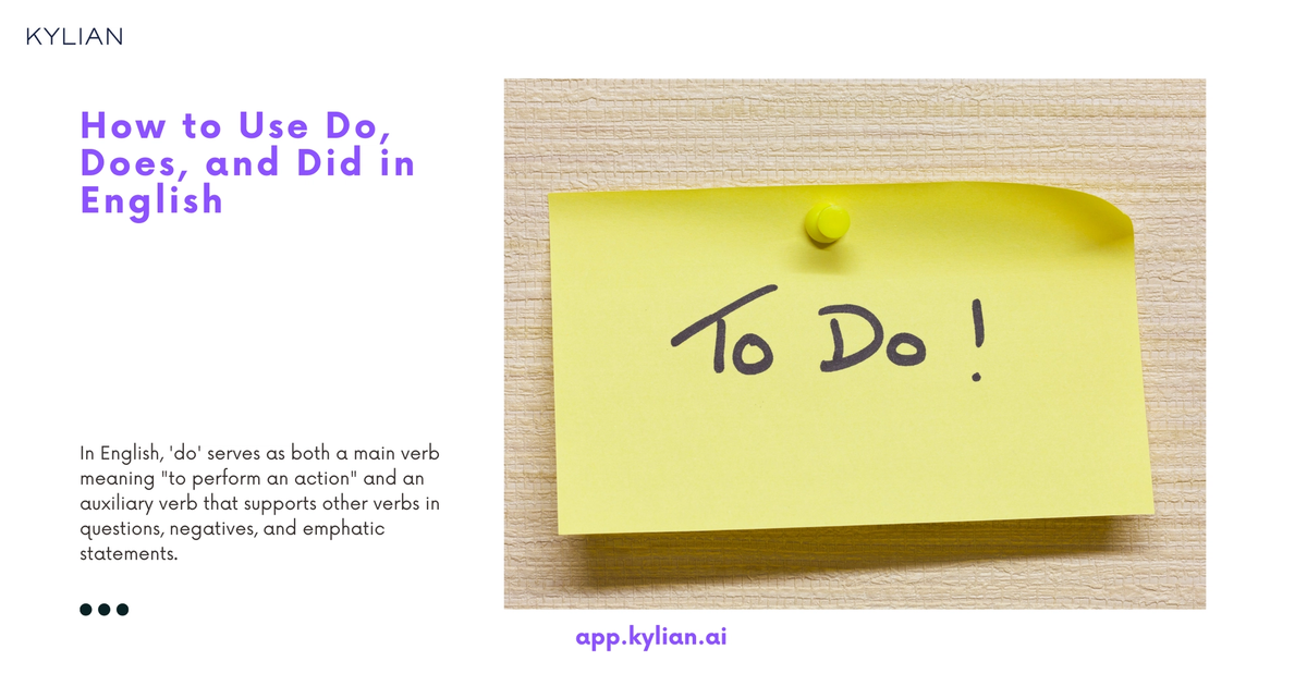 English Grammar Rules - Do, Does, Did