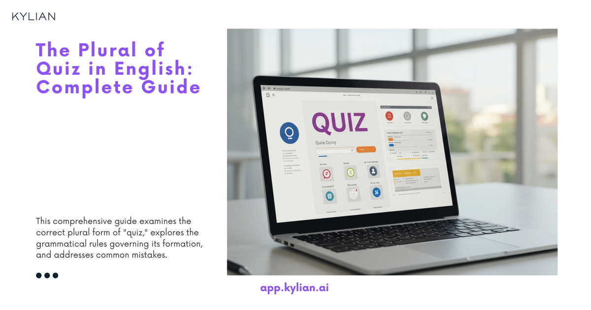 The Plural of Quiz in English: Complete Guide
