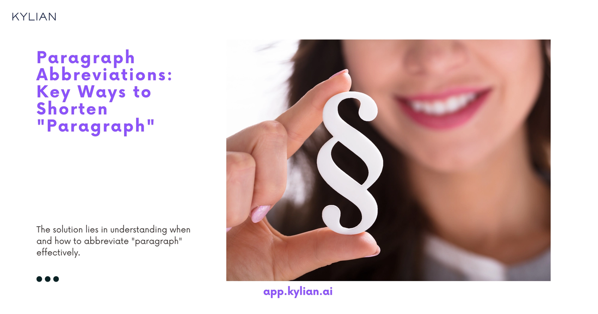 Paragraph Abbreviations: Key Ways to Shorten "Paragraph"