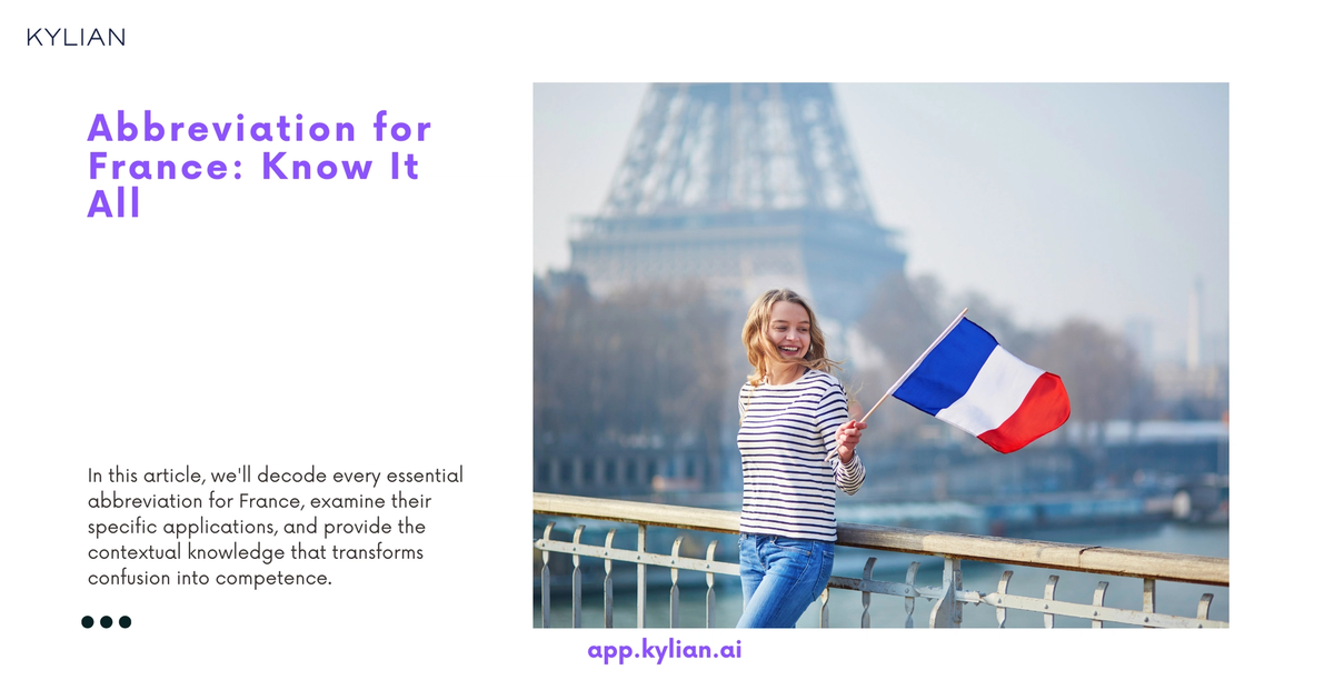 Abbreviation for France | Learn English