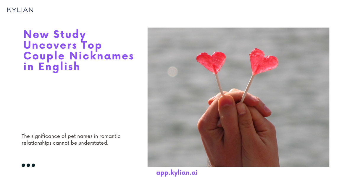 New Study Uncovers Top Couple Nicknames in English