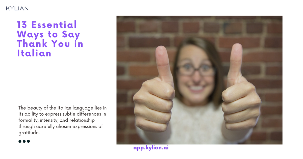13 Essential Ways to Say Thank You in Italian