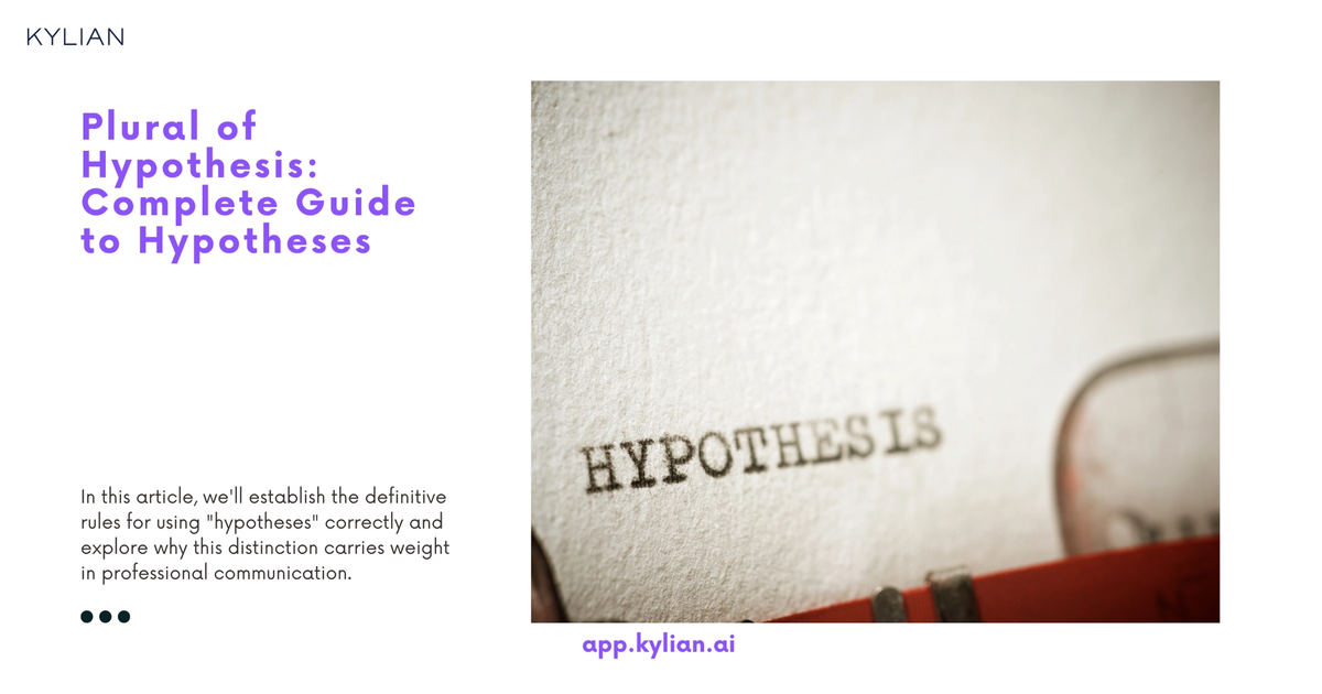 Plural of Hypothesis | Definition, Spelling & Examples