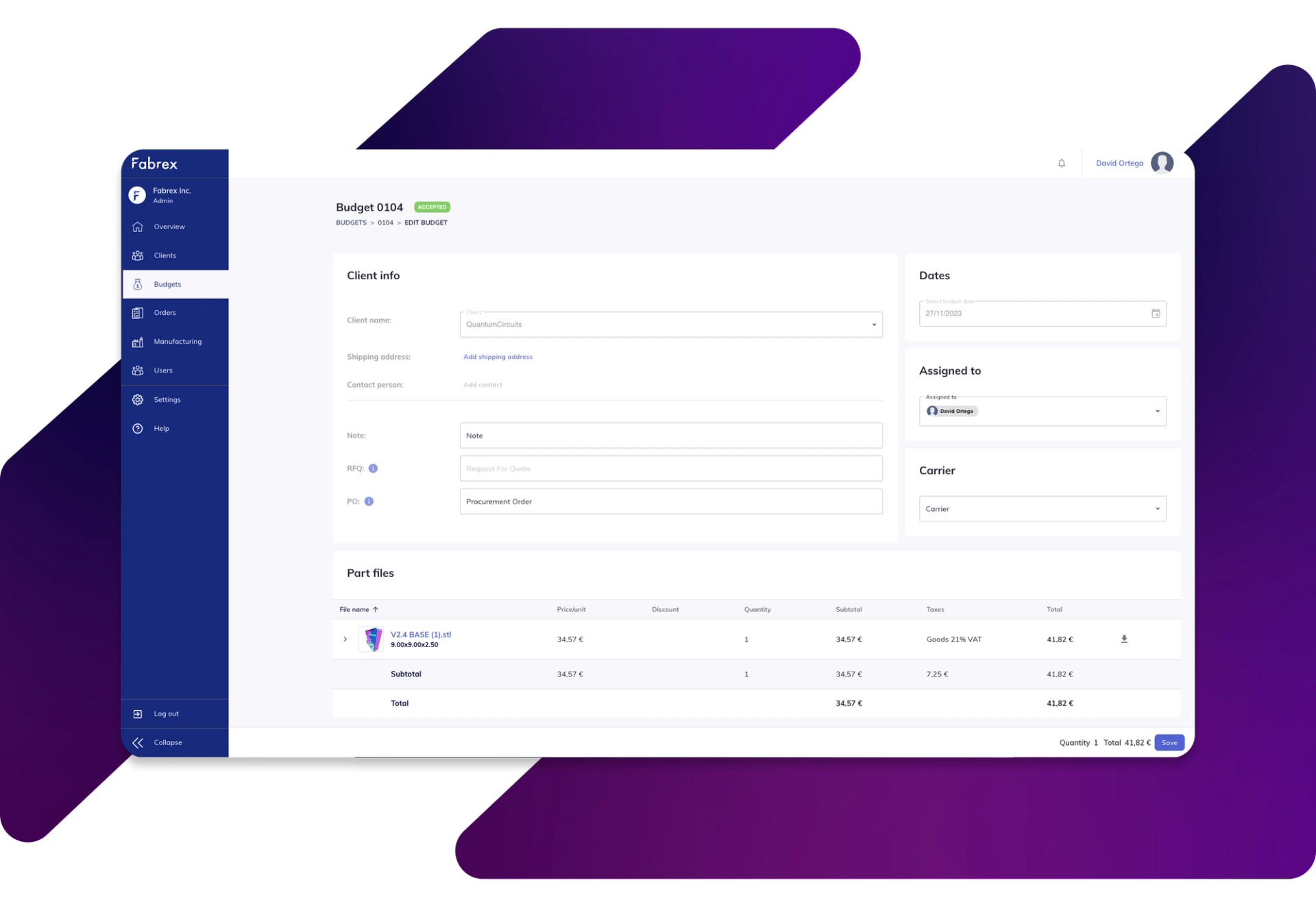 Fabrex Sales & Post-Sales Software | Quote & Sell Smarter
