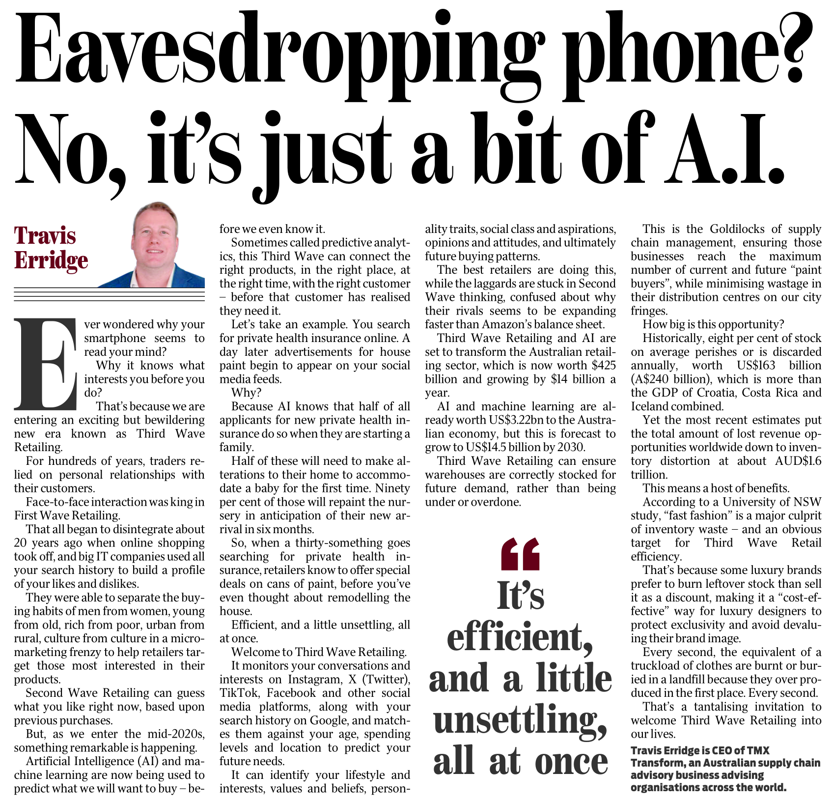 Eavesdropping phone? No, it's just a bit of A.I. | TMX Transform