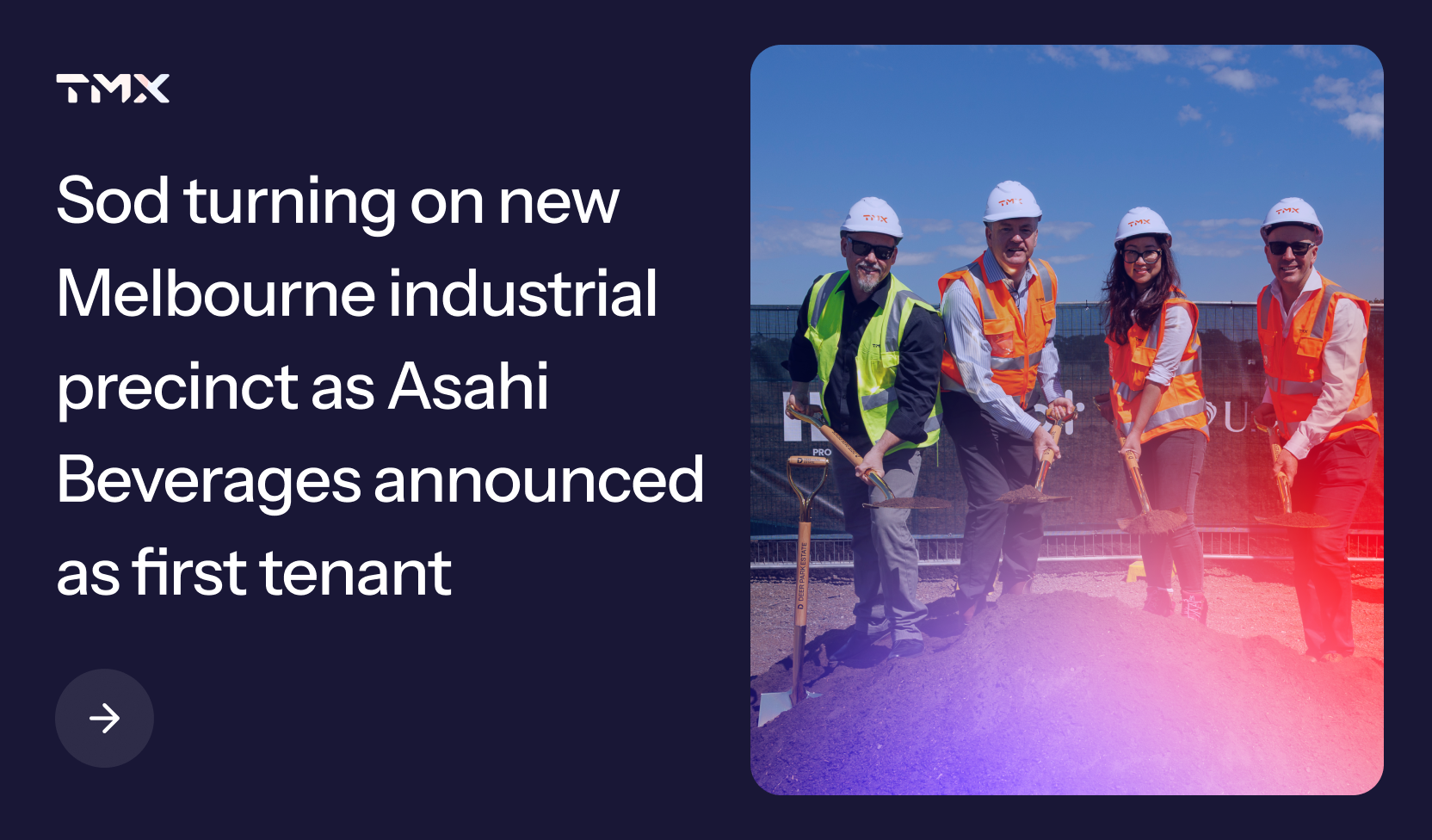 Sod turned on new Melbourne industrial precinct as Asahi Beverages ...